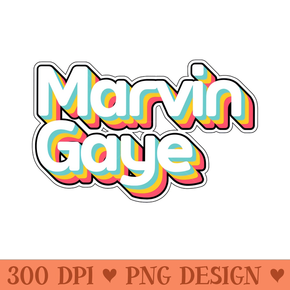 Marv Gaye Colorful - PNG image download | Inspire Uplift