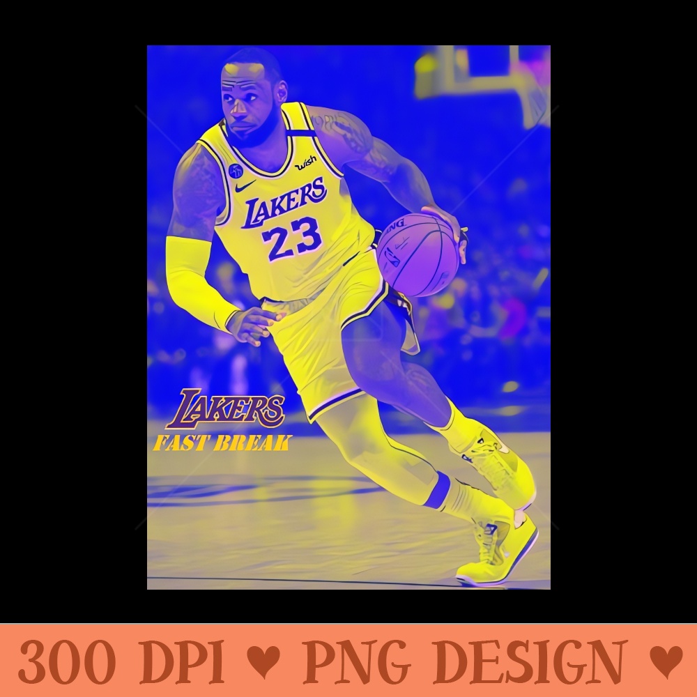 Lakers Fast Break - PNG design downloads | Inspire Uplift