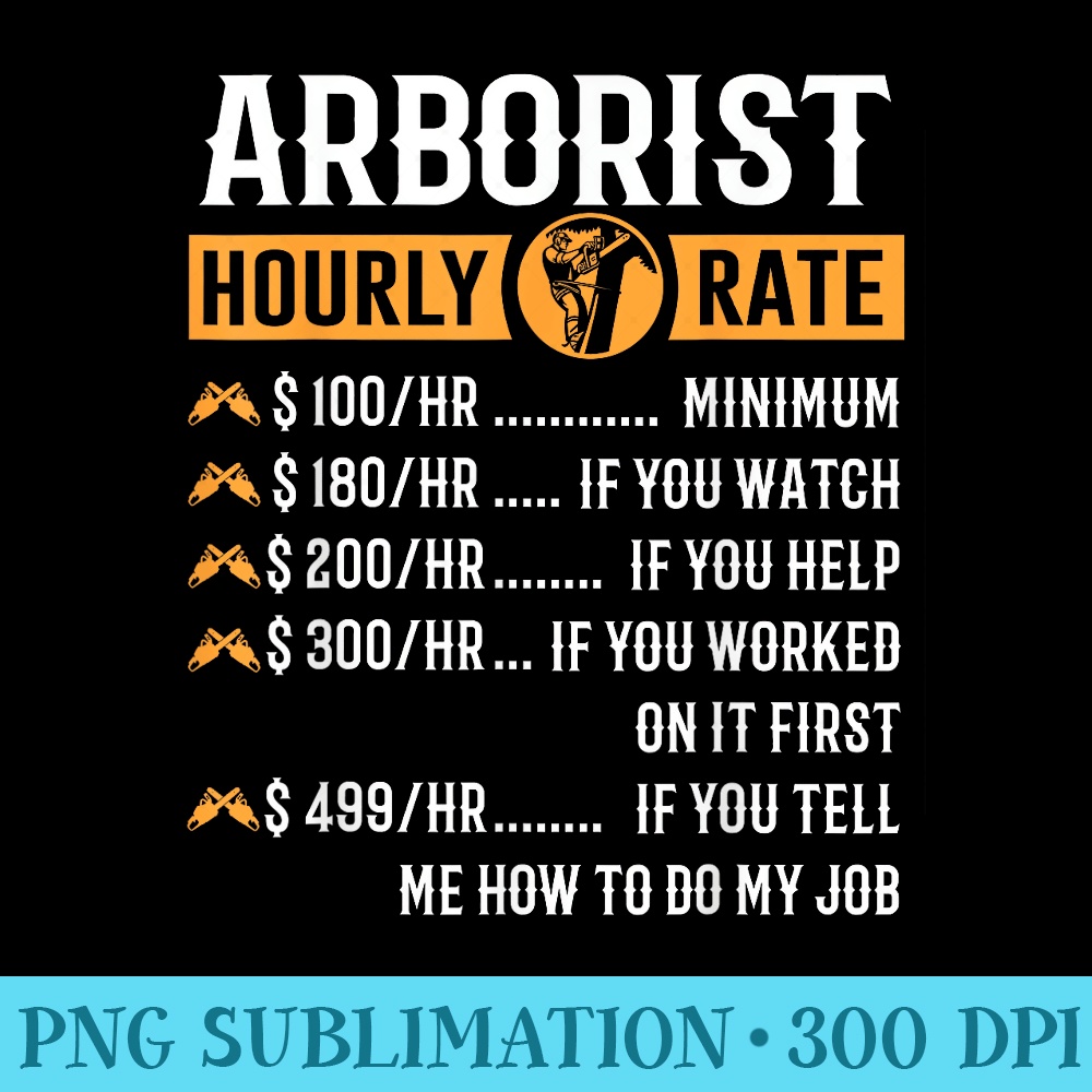 Funny Arborist Arborist Hourly Rate - PNG Download Source | Inspire Uplift
