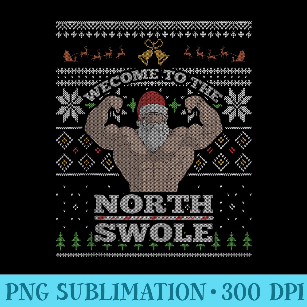 Welcome To The North Swole Santa Claus Christmas Workout Gym | Inspire ...