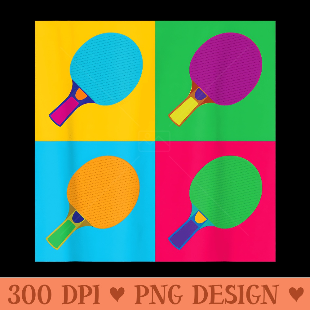 Pop Art Ping Pong Paddles Funny Table Tennis Player - Ready | Inspire ...