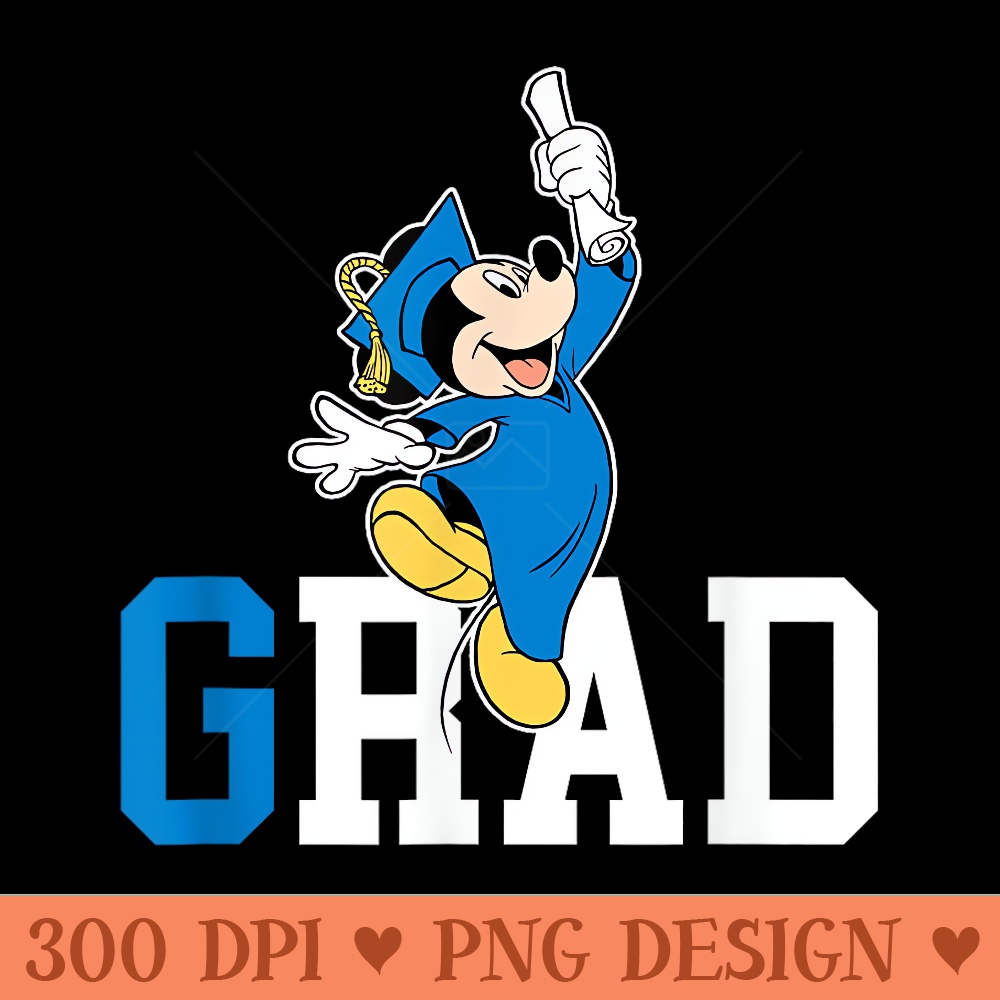 Disney Mickey Mouse Grad - Mug Sublimation PNG | Inspire Uplift