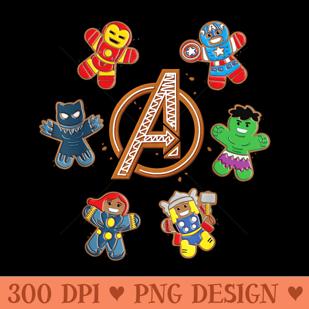 Marvel Avengers Holiday Christmas Gingerbread People Logo - | Inspire ...
