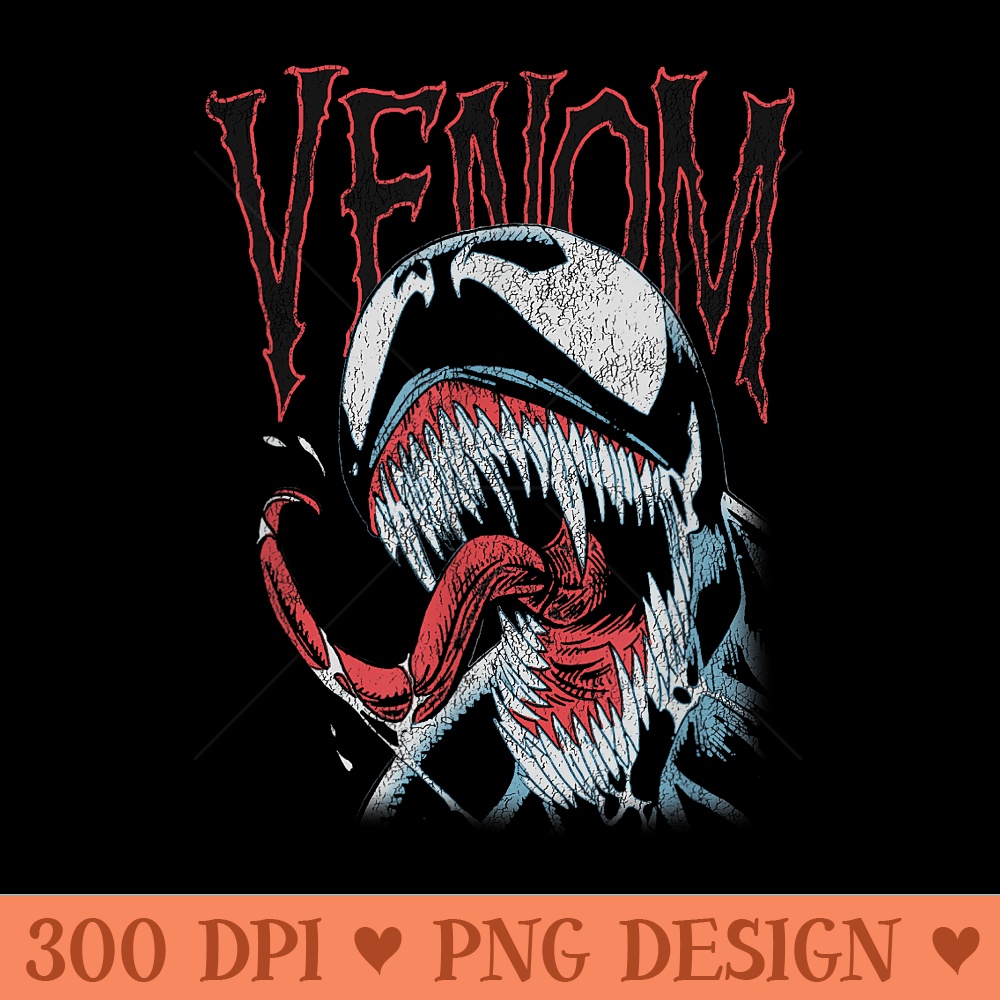 Marvel SpiderMan Venom Wild Scream Vintage Face Shot - High | Inspire ...