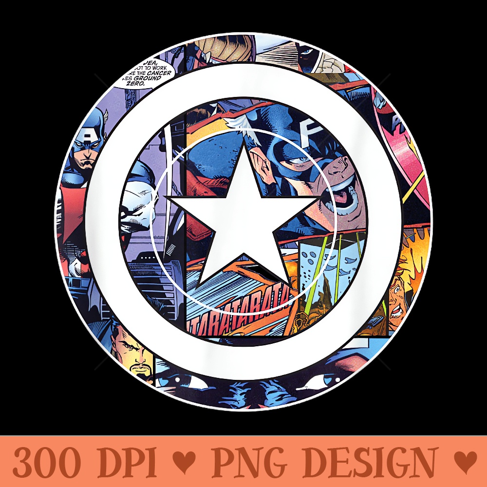 Marvel Comics Retro Classic Captain America Shield Panels - | Inspire ...