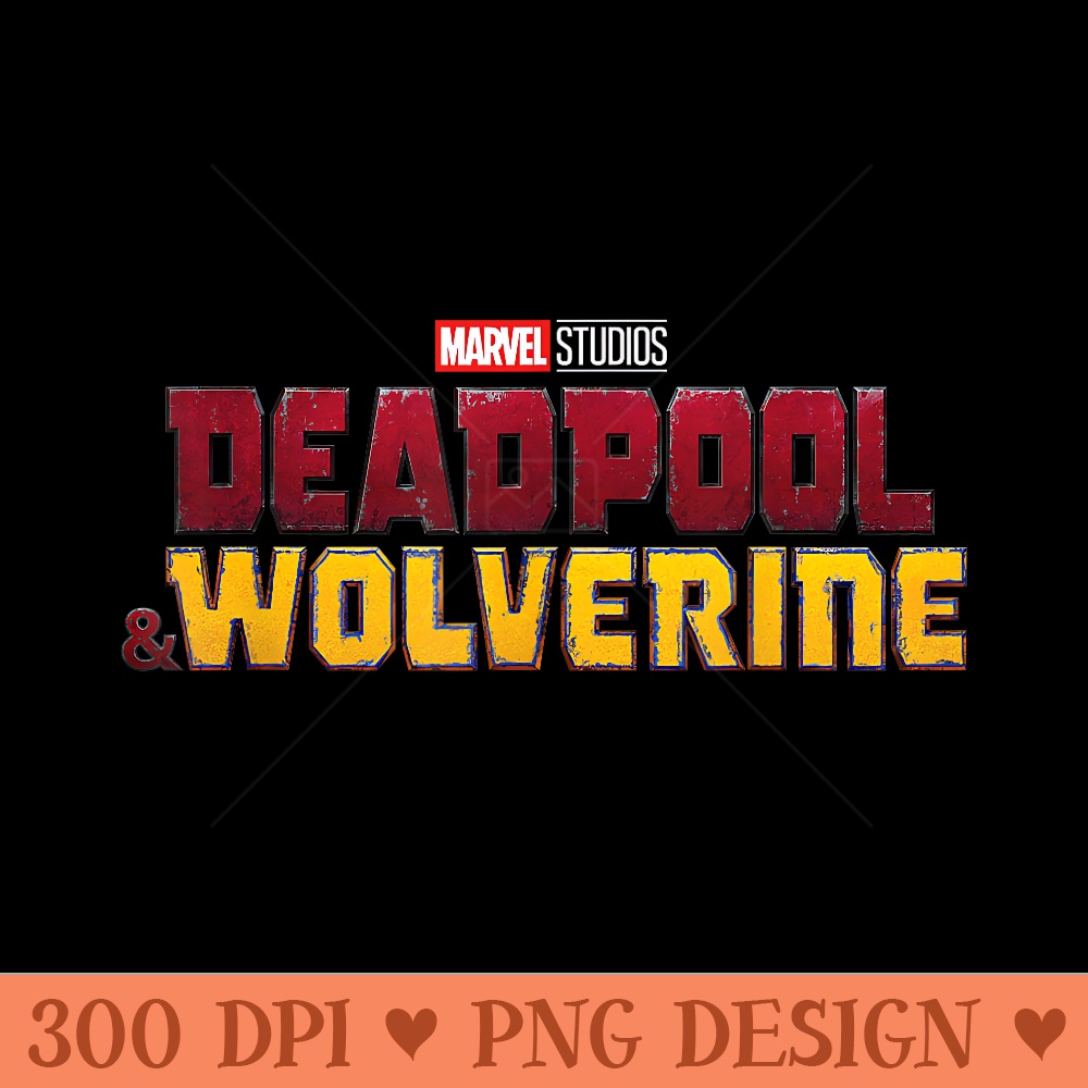 Marvel Deadpool Wolverine Split Color Title Movie Poster - M | Inspire ...