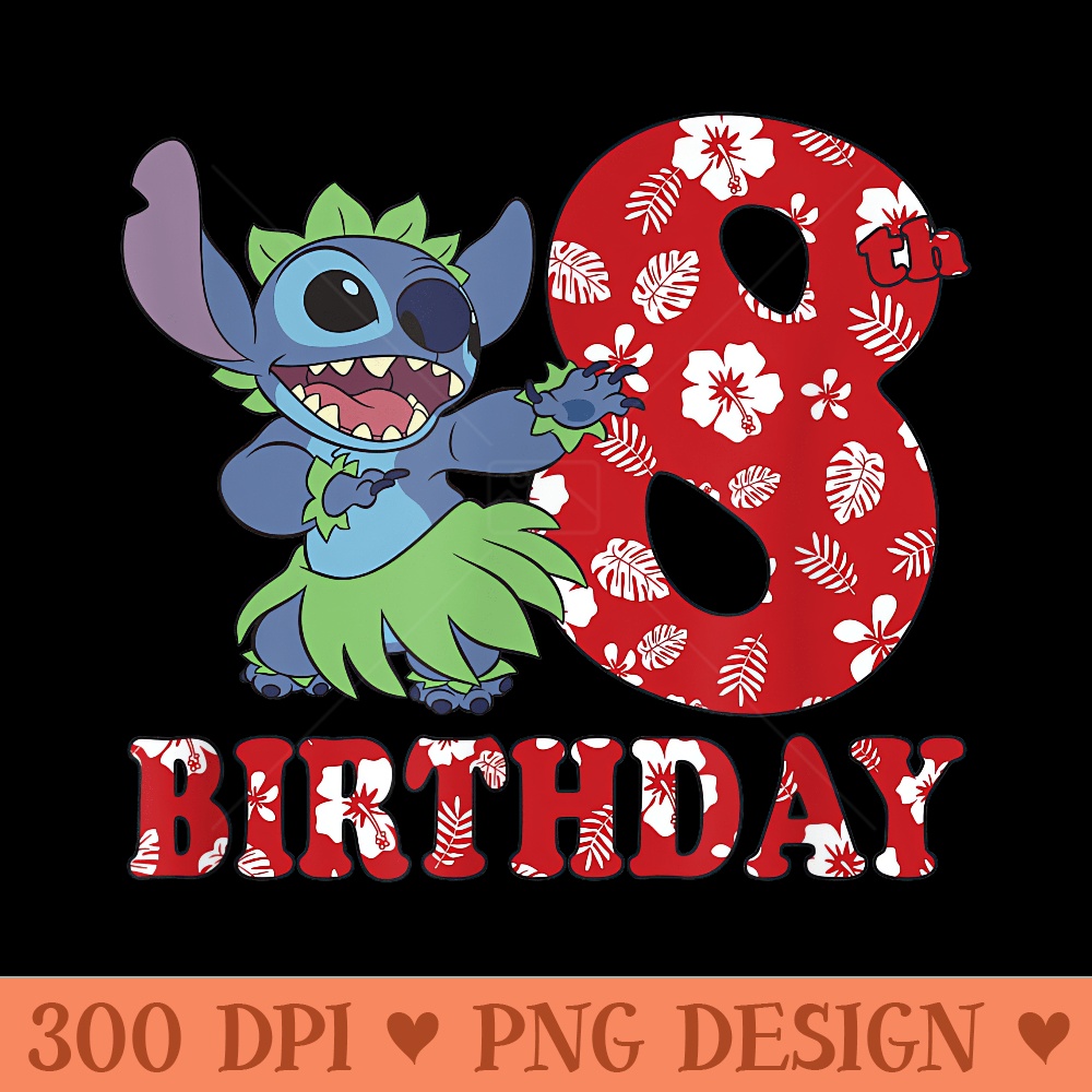 Disney Lilo Stitch 8th Birthday Stitch Hula Dancer - Modern | Inspire ...
