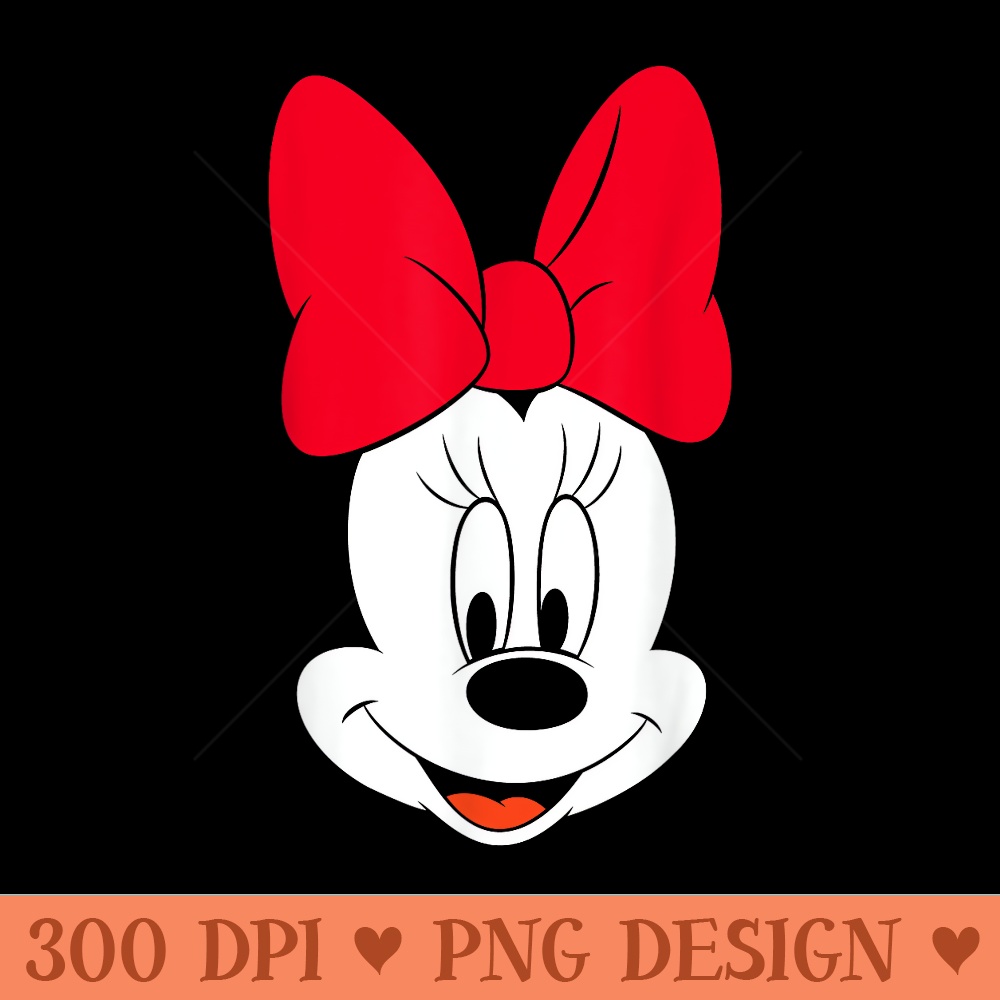 Disney Minnie Mouse Big Face - Transparent PNG Clipart | Inspire Uplift