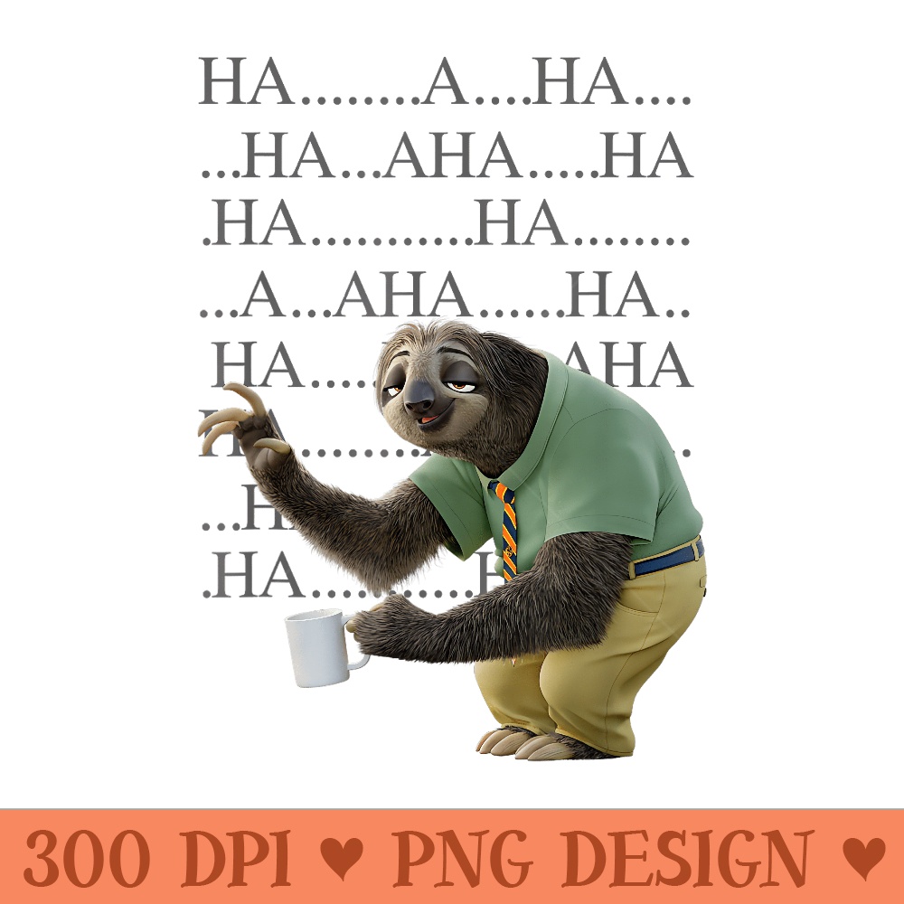 Disney Zootopia Laughing Flash Sloth Ha Ha Vintage Portrait | Inspire ...