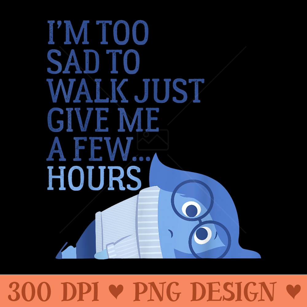 Disney Pixar Inside Out Im Too Sad To Walk Emotion Portrait | Inspire ...
