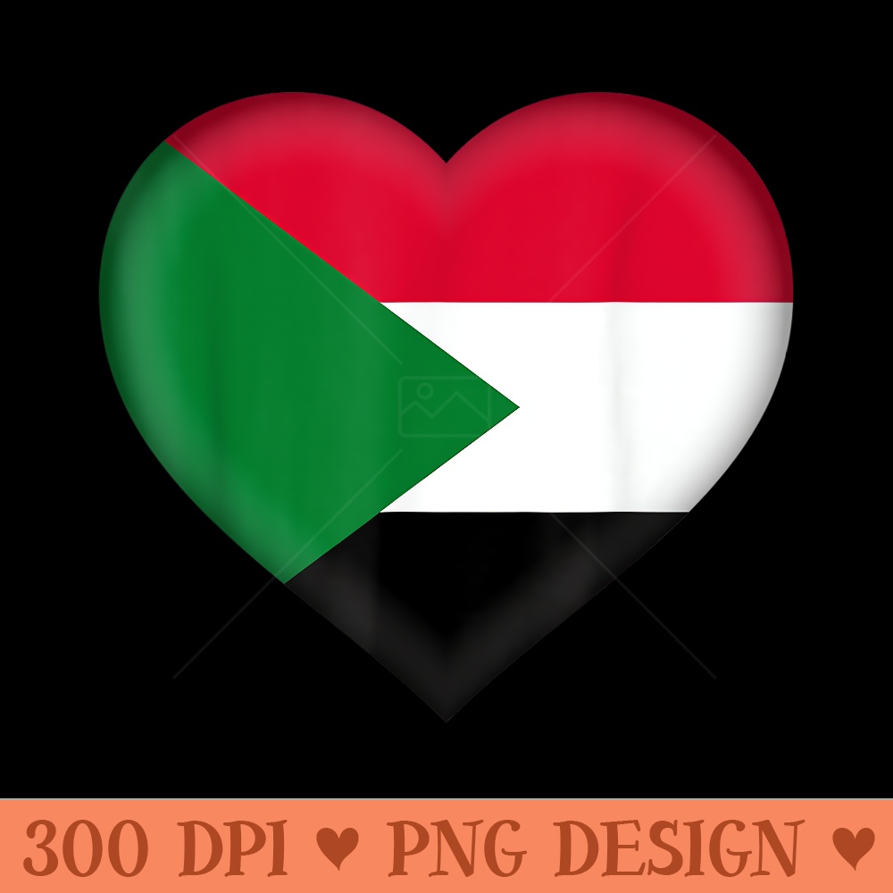 I Love Sudan T Sudanese Flag Heart Outfit - PNG download wit | Inspire ...