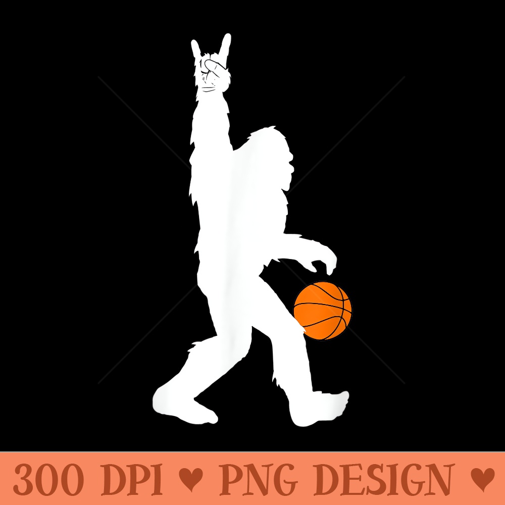 Funny Basketball Bigfoot Rock On Hoops Basketball Player - P | Inspire ...