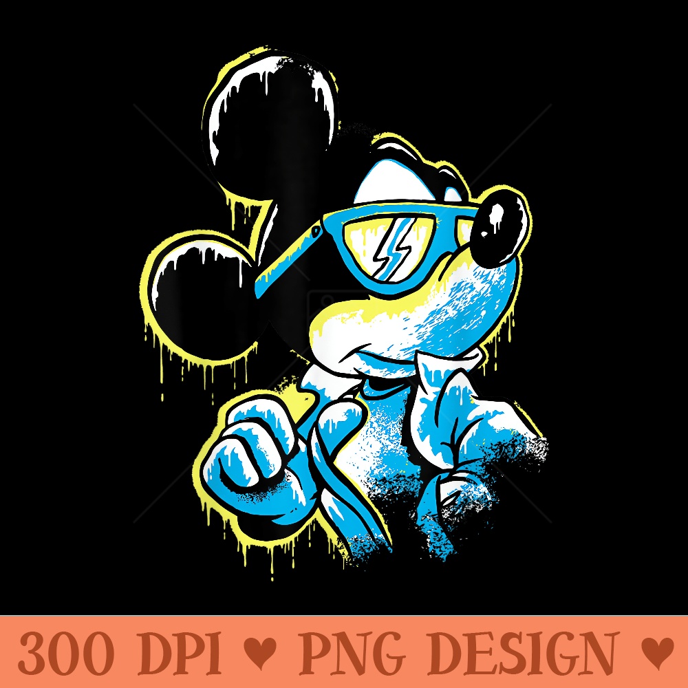 Disney Mickey Mouse Icy Cool Paint Drip - Printable PNG Grap | Inspire ...