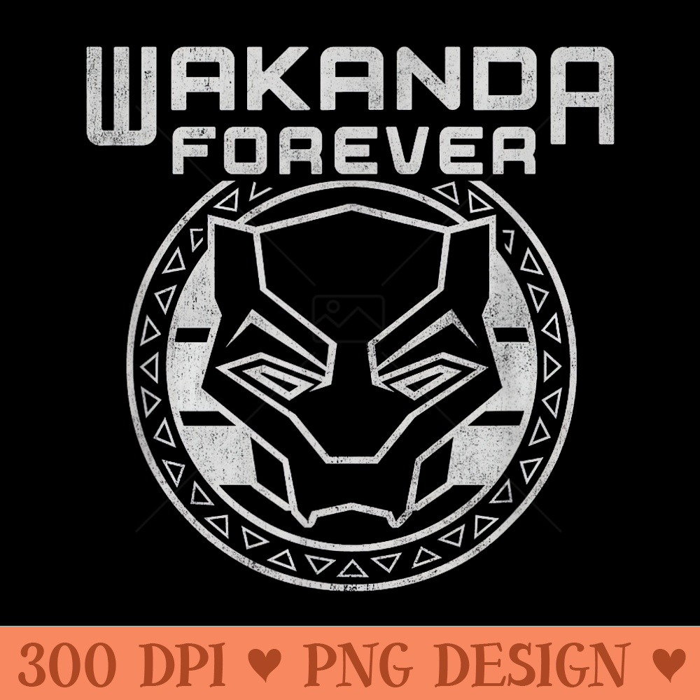 Marvel Black Panther Wakanda Forever Gray On White Logo - Ve | Inspire ...
