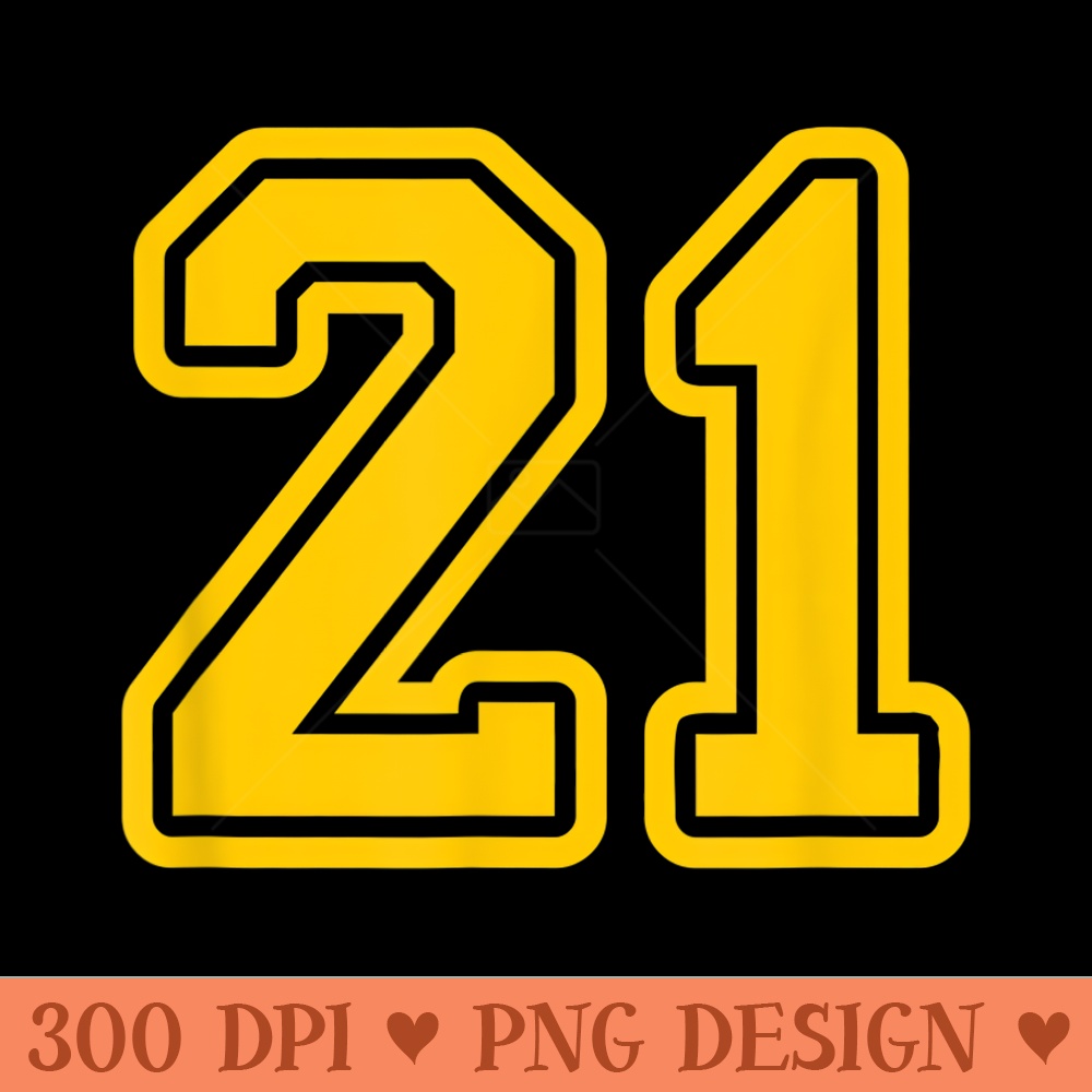 Jersey 21 Golden Yellow Sports Team Jersey Number - High Qua | Inspire ...