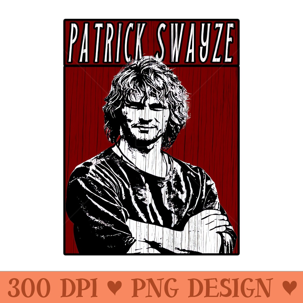 Vintage Retro Patrick Swayze - Download Transparent PNG | Inspire Uplift