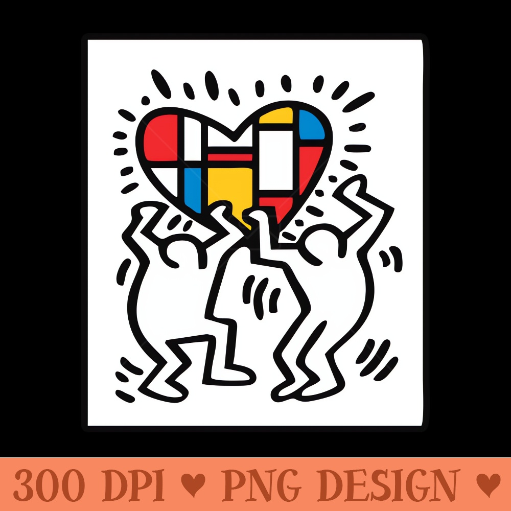Keith lovers haring outline and Mondrian Pop Art - Transpare | Inspire ...