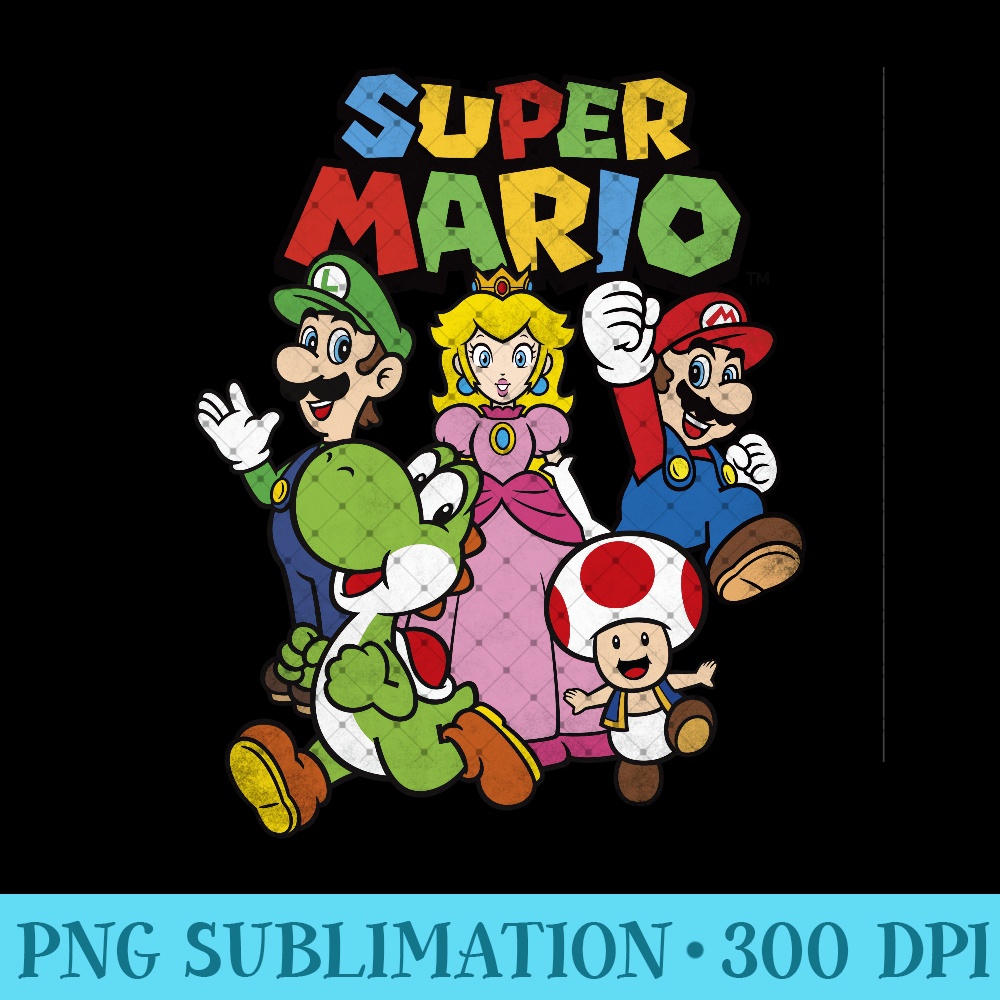 Nintendo Super Mario Heroes Group - Exclusive PNG designs | Inspire Uplift