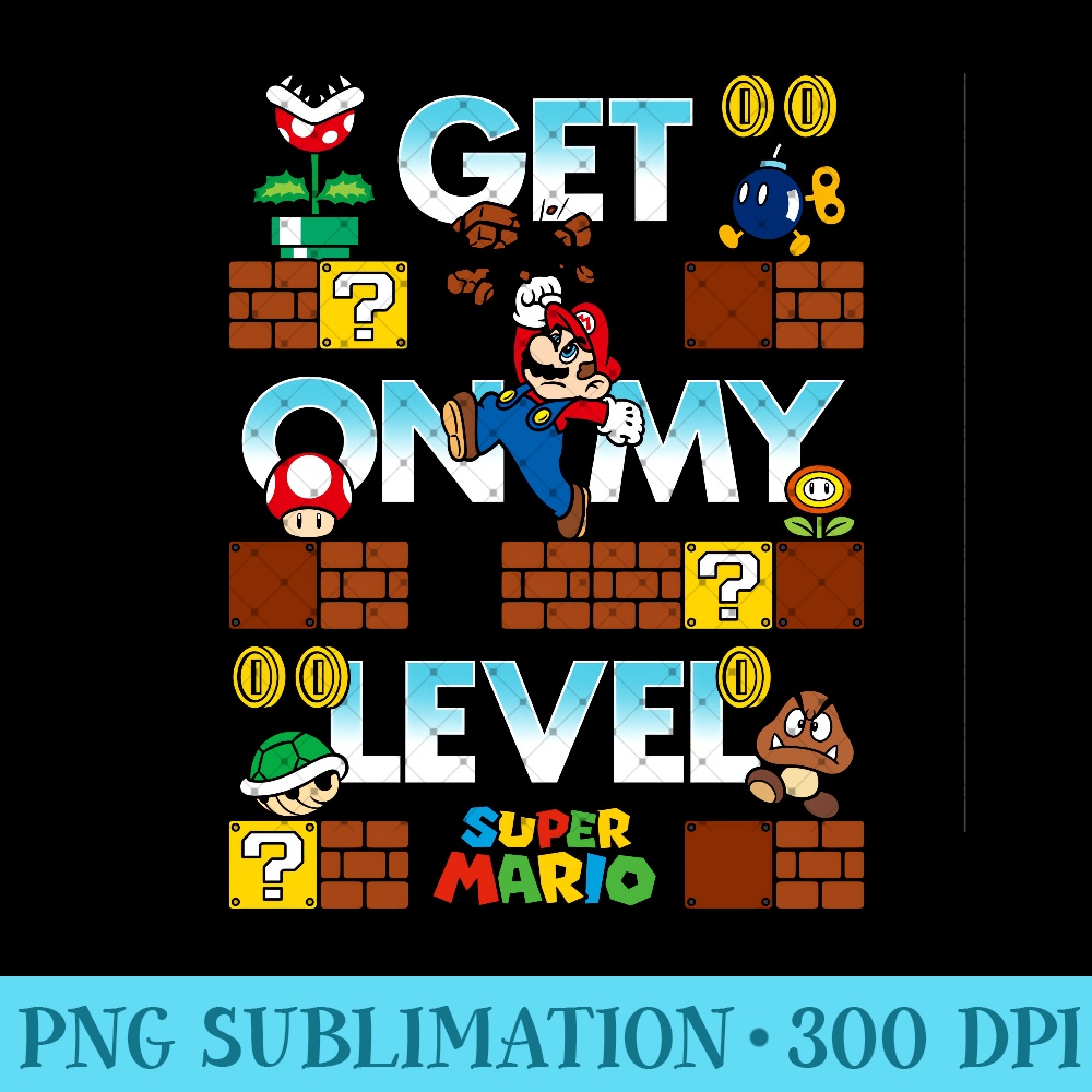 Super Mario Get On My Level Game Play Poster - High Quality | Inspire ...