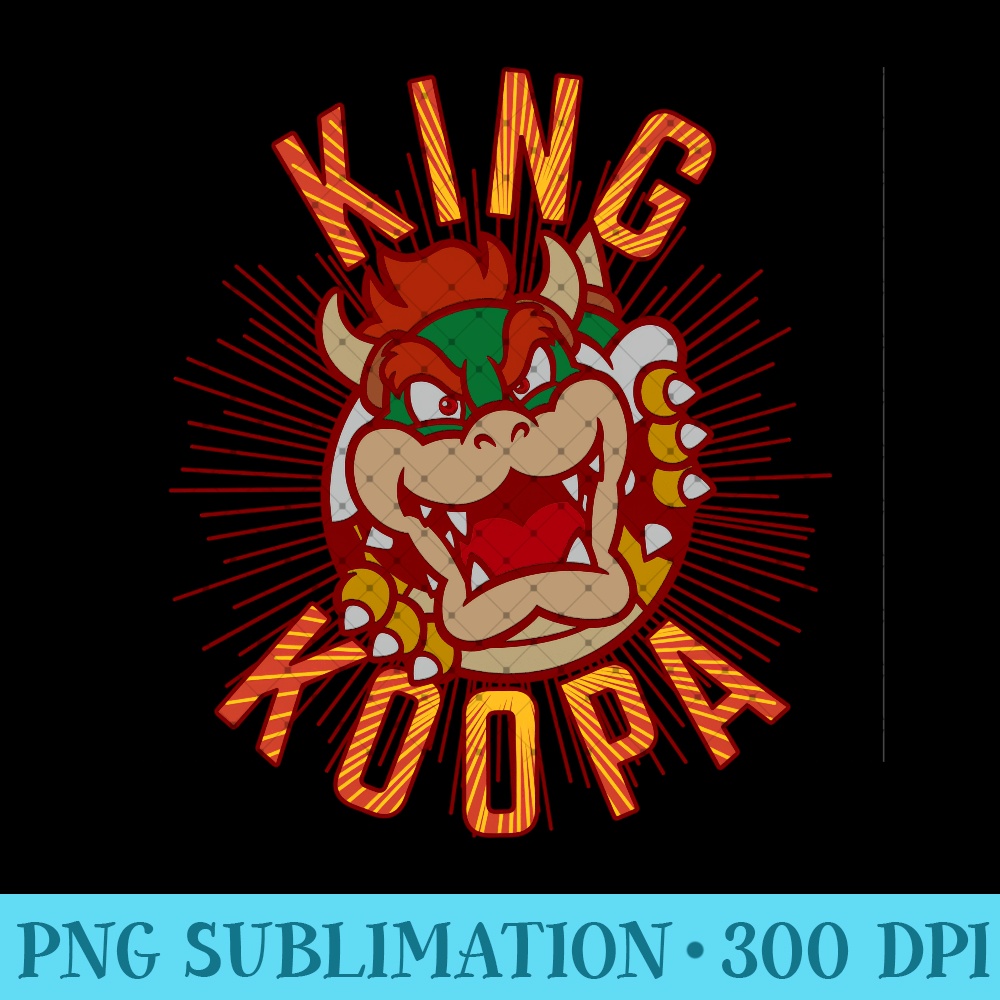 Super Mario King Koopa Bowser Portrait - Trendy PNG Designs | Inspire ...