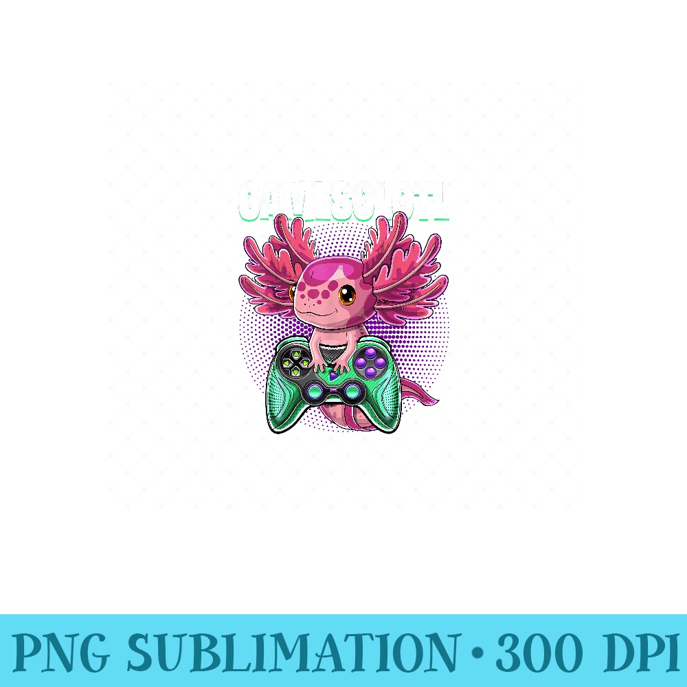 Gamesolotl Axolotl Video Game Controller Gaming - PNG Art Fi | Inspire ...