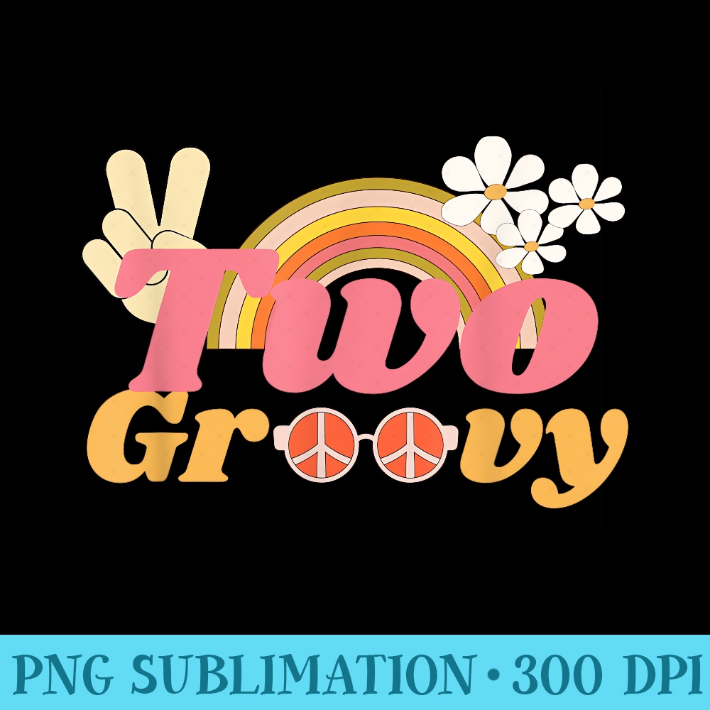 Two groovy peace sign 60s 70s birthday - PNG Design Files | Inspire Uplift