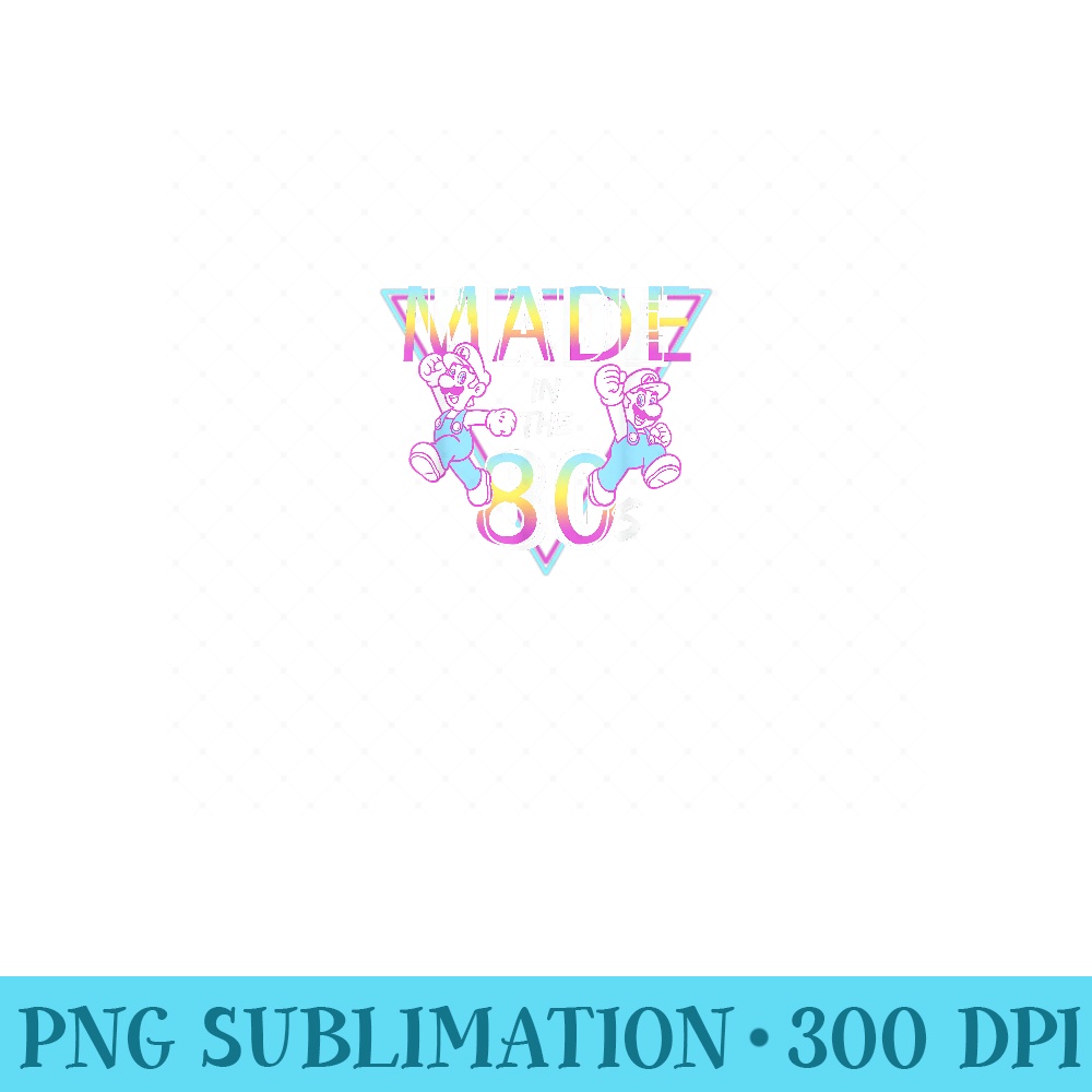 Super Mario Made In The 80s Retro Neon Graphic T - Modern PN | Inspire ...