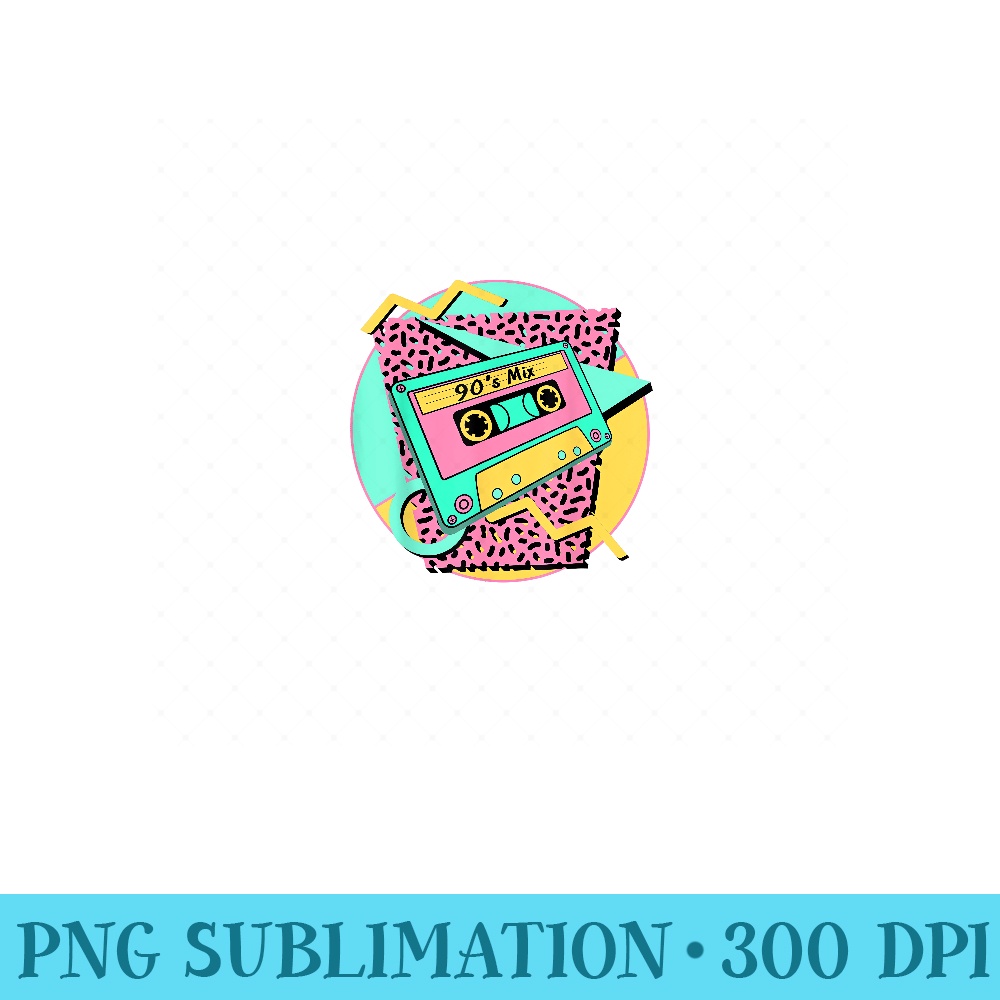 90s Retro Back To The 90s Vintage Cassette Tape - PNG Templa | Inspire ...