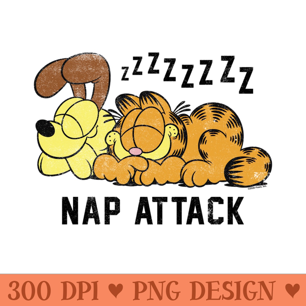 Garfield Odie Garfield Nap Attack - PNG Clipart | Inspire Uplift