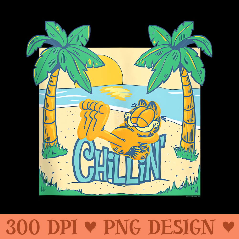 Garfield Chillin - High Resolution PNG Designs | Inspire Uplift