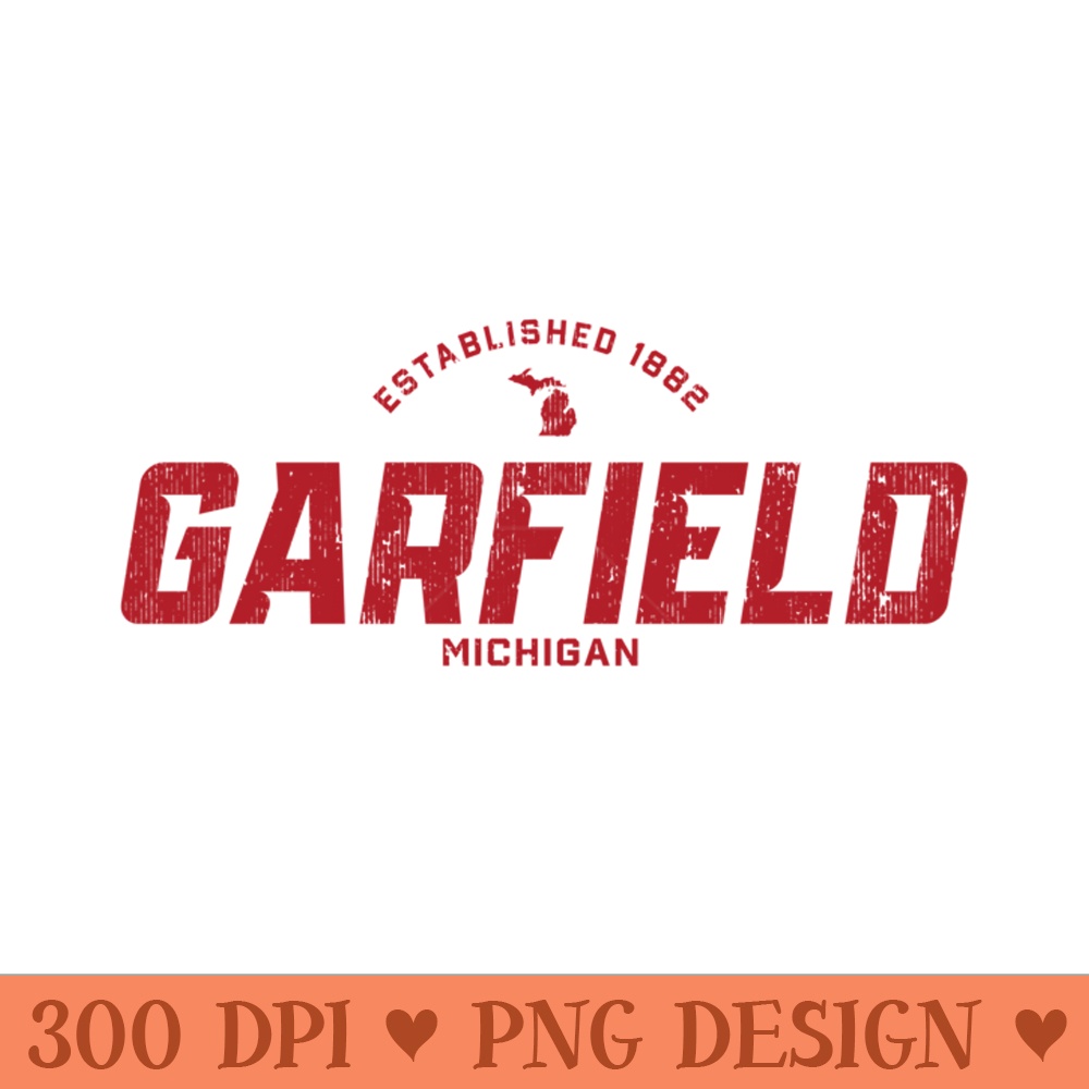 Garfield Michigan MI Vintage Athletic Red Sports Logo - Subl | Inspire ...