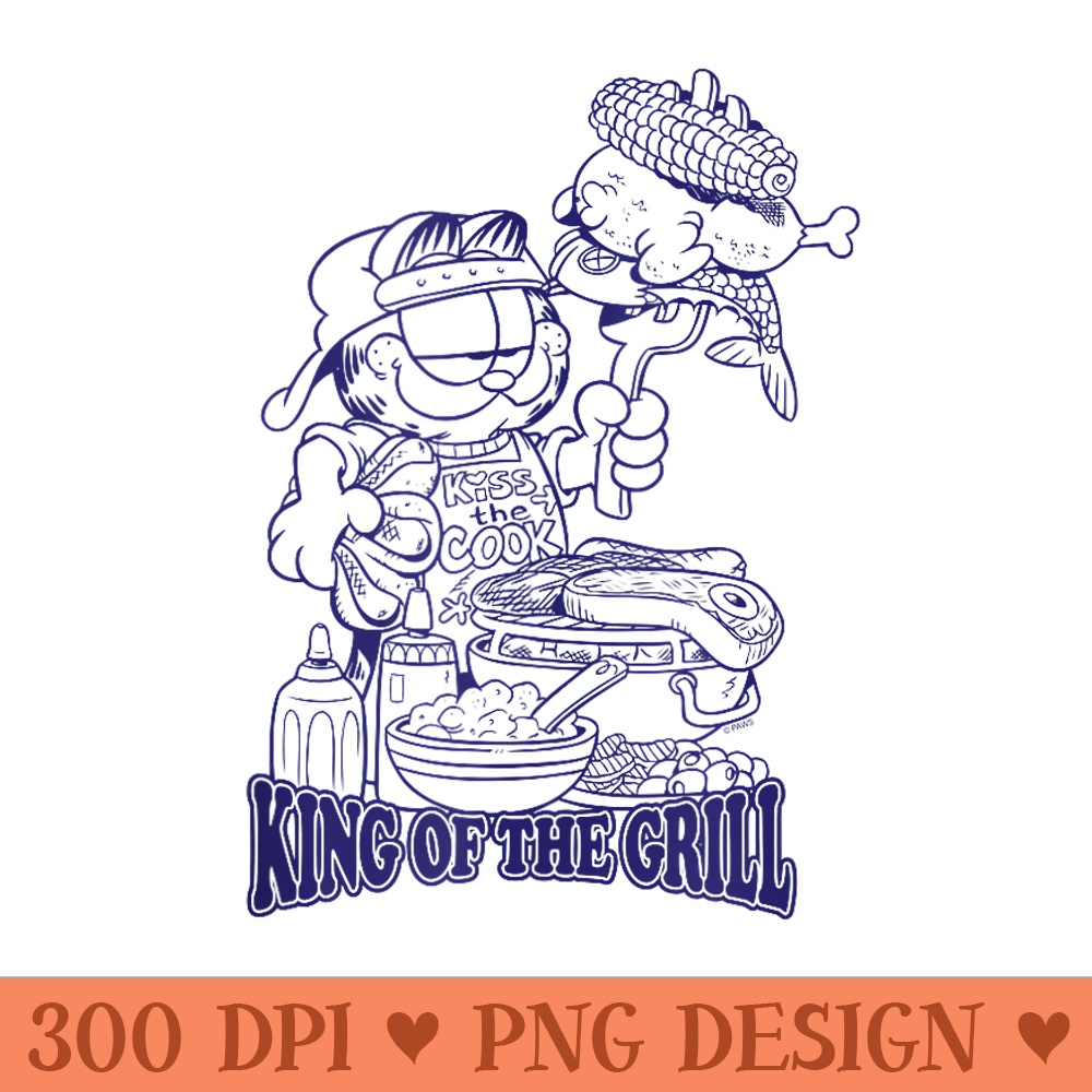 Garfield King of The Grill - Digital PNG Downloads | Inspire Uplift