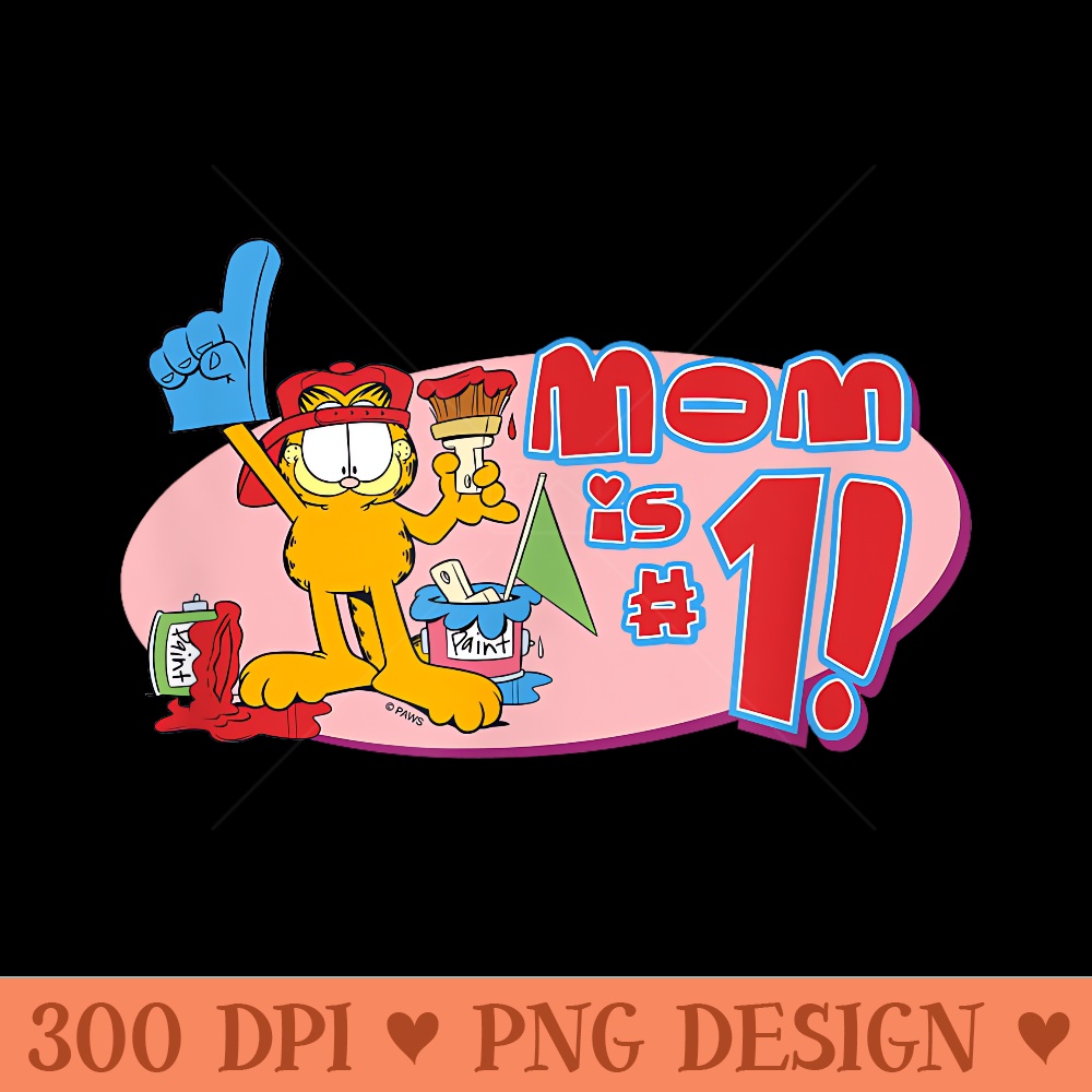 Garfield Mom Number One - PNG Templates - Inspire Uplift