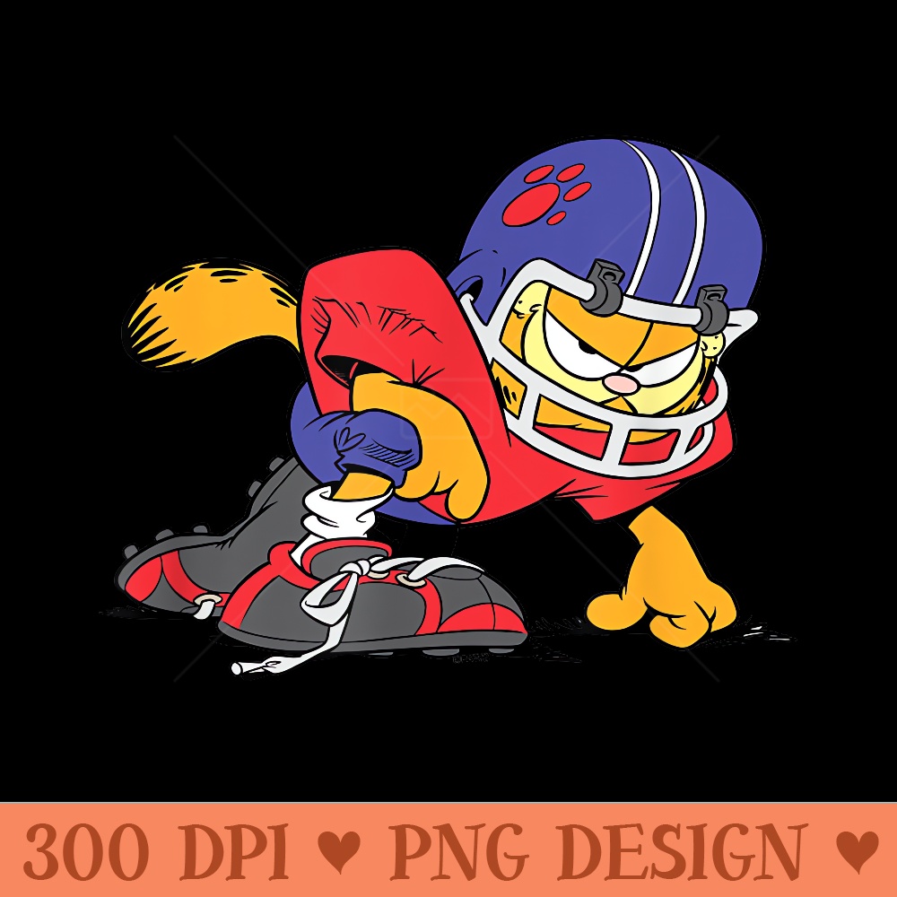 Garfield Football Kneeling - Printable PNG Graphics | Inspire Uplift