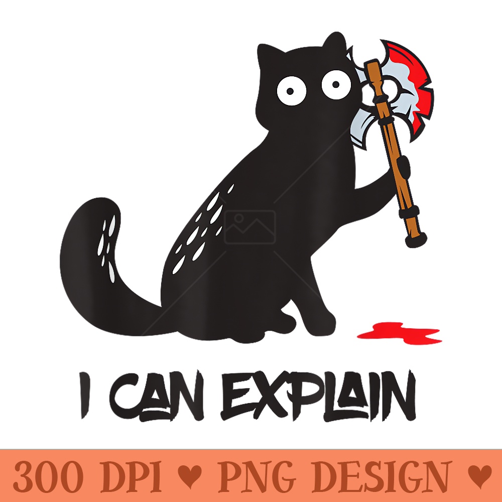 Killer Kitty caught in the act Funny Murder Cat - PNG downlo | Inspire ...