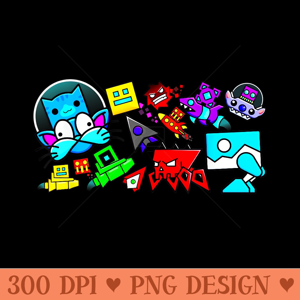 Eat Sleep Dash Repeat Video Game Geometry Video Gamer - PNG | Inspire ...