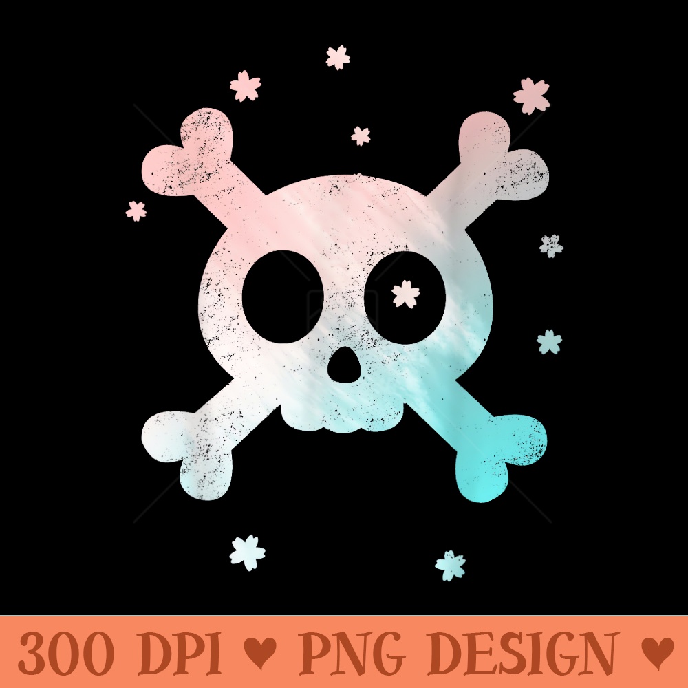 Cute Pastel Goth Clothes Pink and Blue Skull Sakura Flower - | Inspire ...