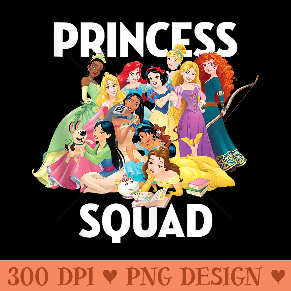 Disney Princess Squad Group - Vector PNG Clipart | Inspire Uplift