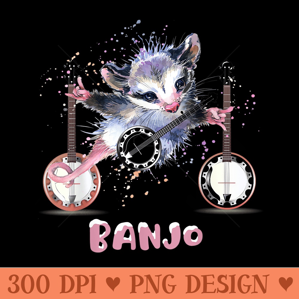 Opossum Flying with banjo playing banjo Opossums lovers - PN | Inspire ...