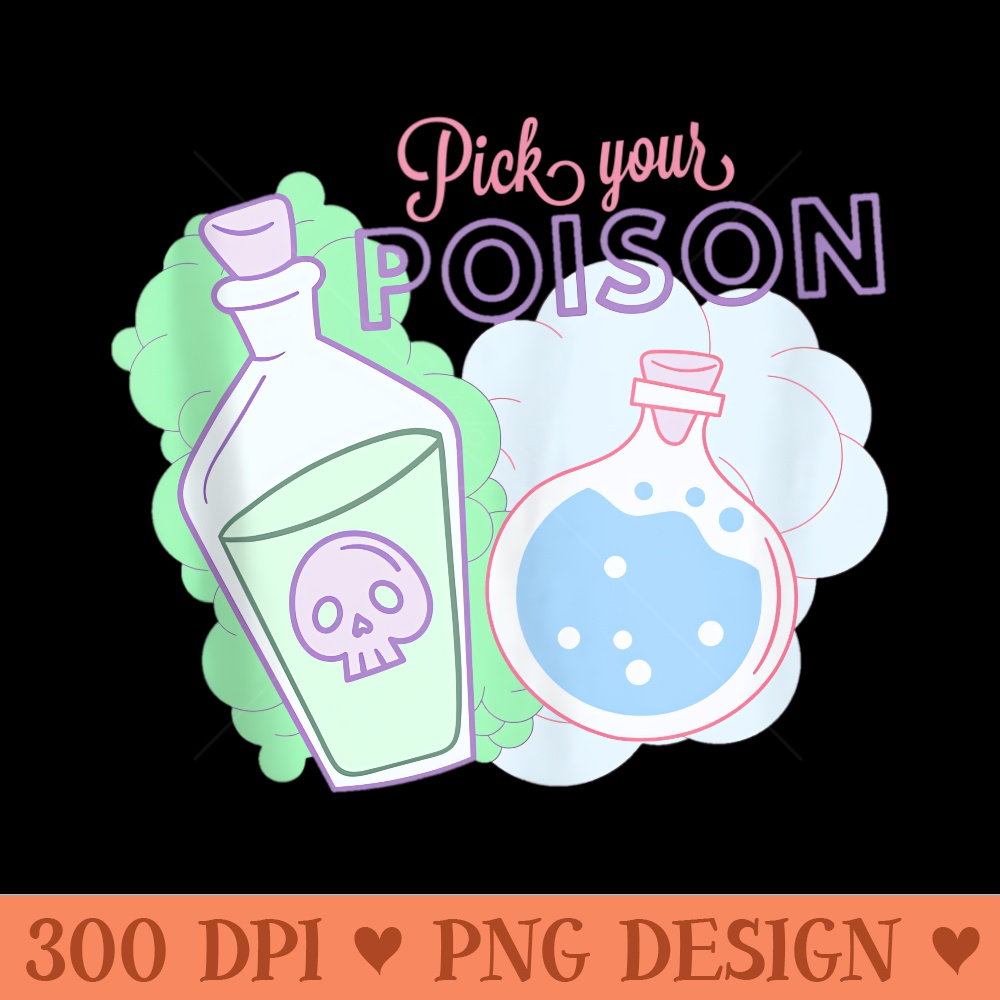 Pick your poison potion cute Halloween - PNG Clipart for Gra - Inspire ...