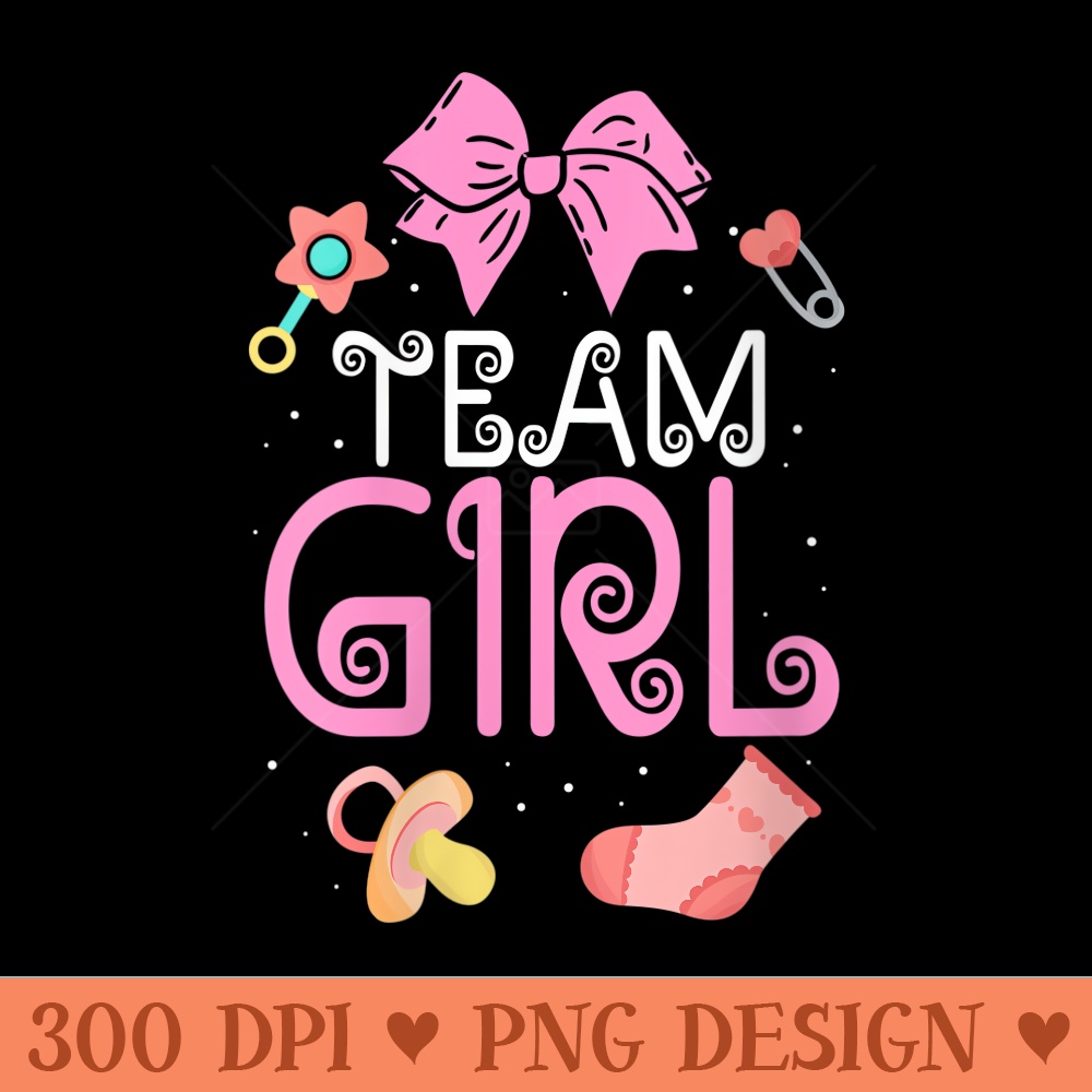 s Gender Reveal Team Girl Baby Shower Pregnancy Announcement | Inspire ...