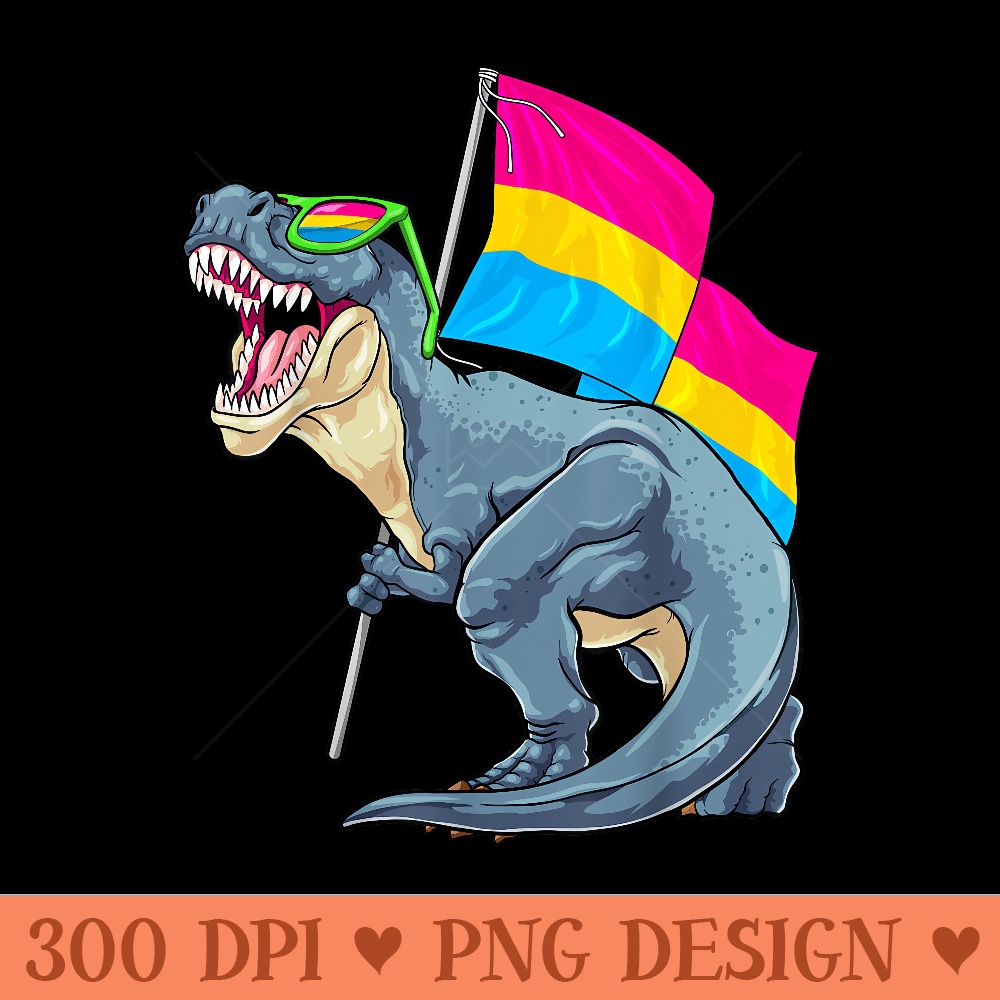 Pansexual Dinosaur Pan Pride Flag LGBT T Rex Pride Month - T | Inspire ...