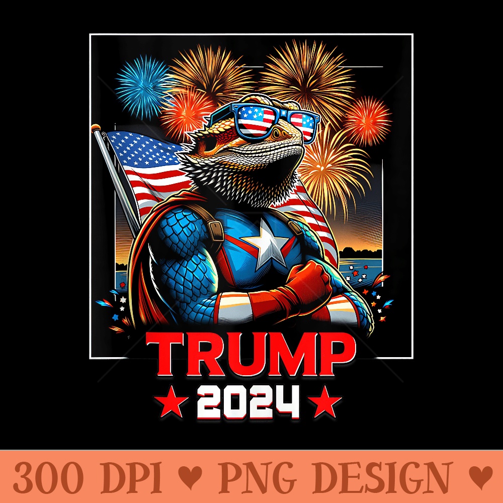 US President Trump 2024 Bearded Dragon - PNG graphics | Inspire Uplift