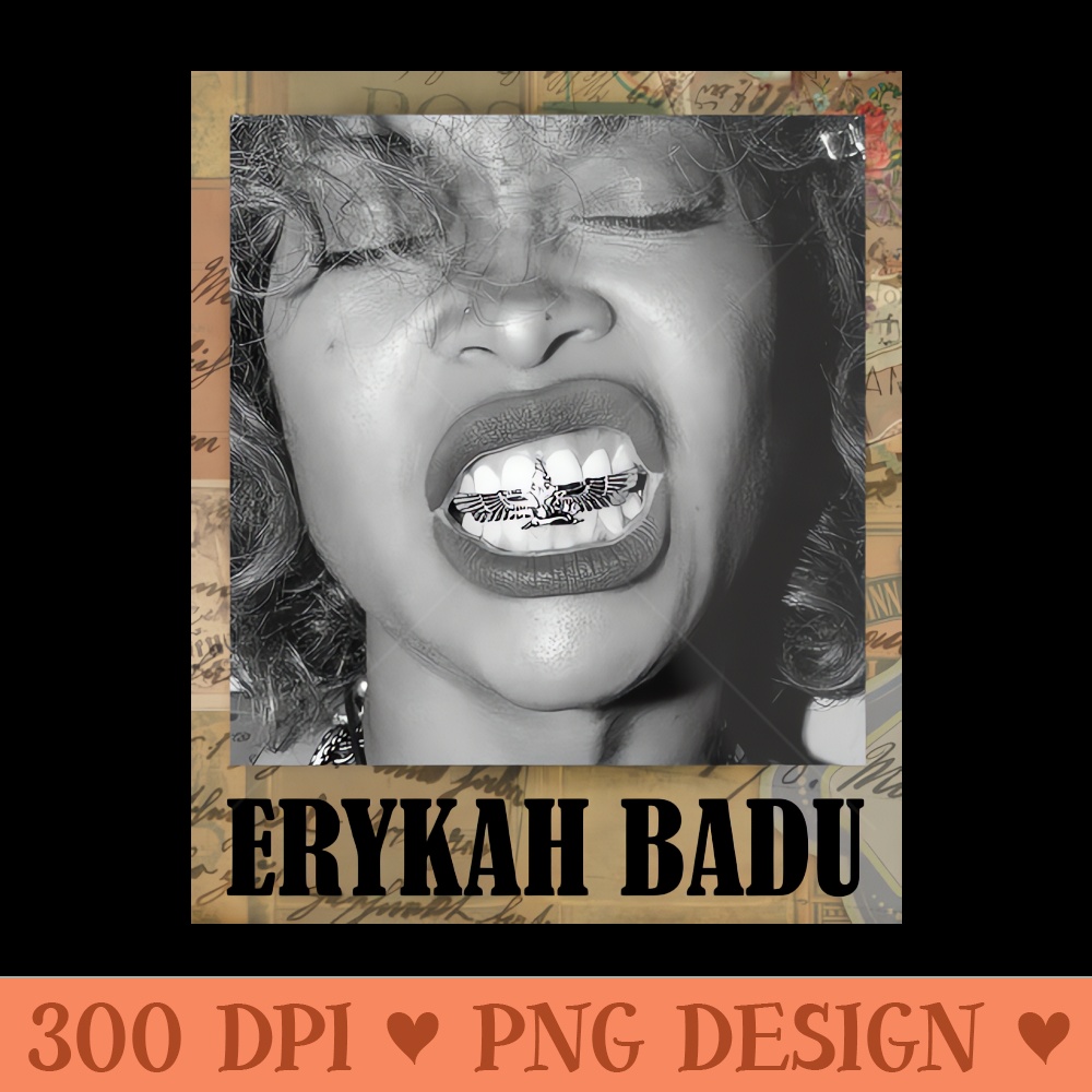 Erykah Badu Vintage Frame - PNG Clipart for Graphic Design | Inspire Uplift