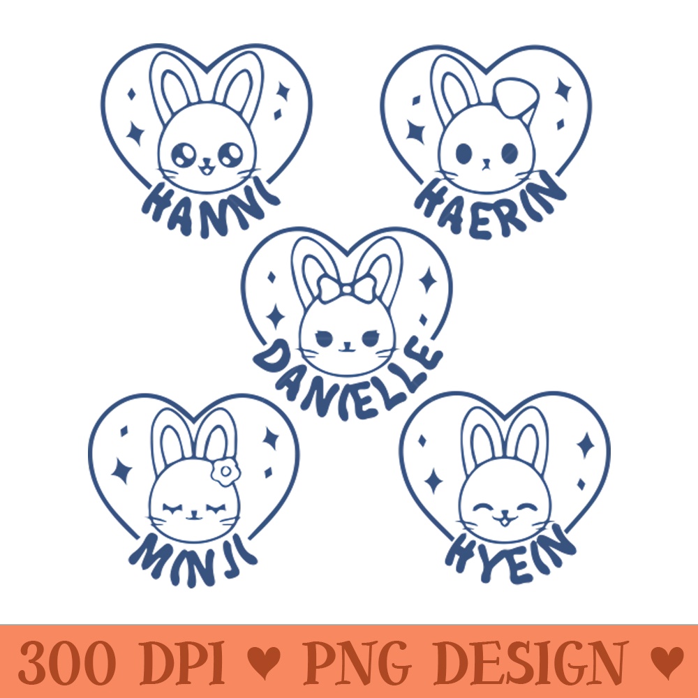 NewJeans Bunny New Jeans - Digital PNG Downloads | Inspire Uplift