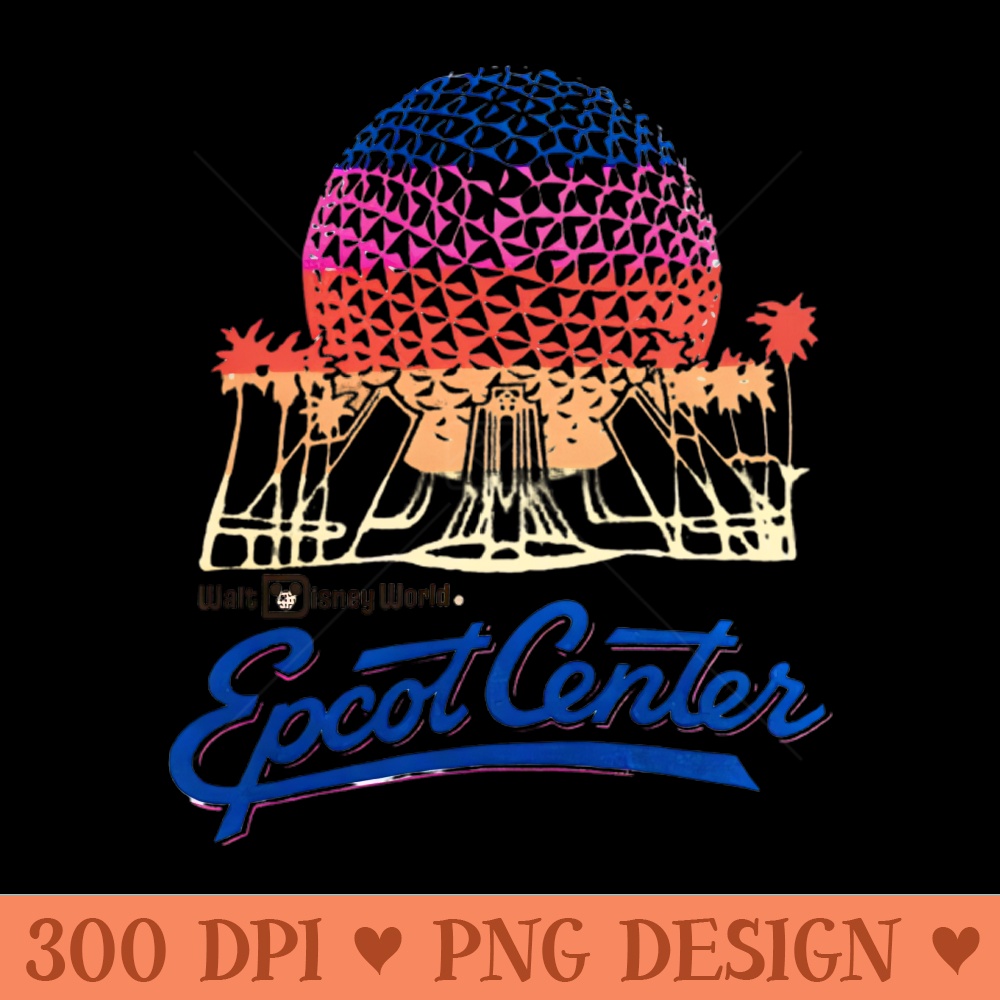 Retro EPCOT Center 80s Logo - High Resolution PNG Designs | Inspire Uplift
