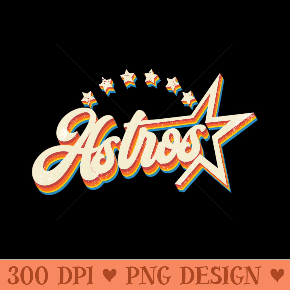 Vintage Astros Houston baseball - PNG Templates | Inspire Uplift