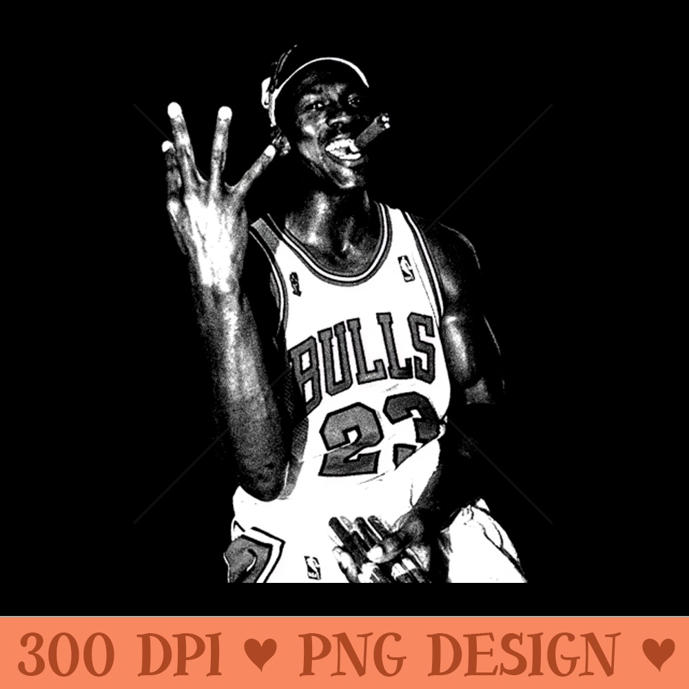 Michael Jordan Basketball Smoking Vintage - Unique PNG Artwo | Inspire ...