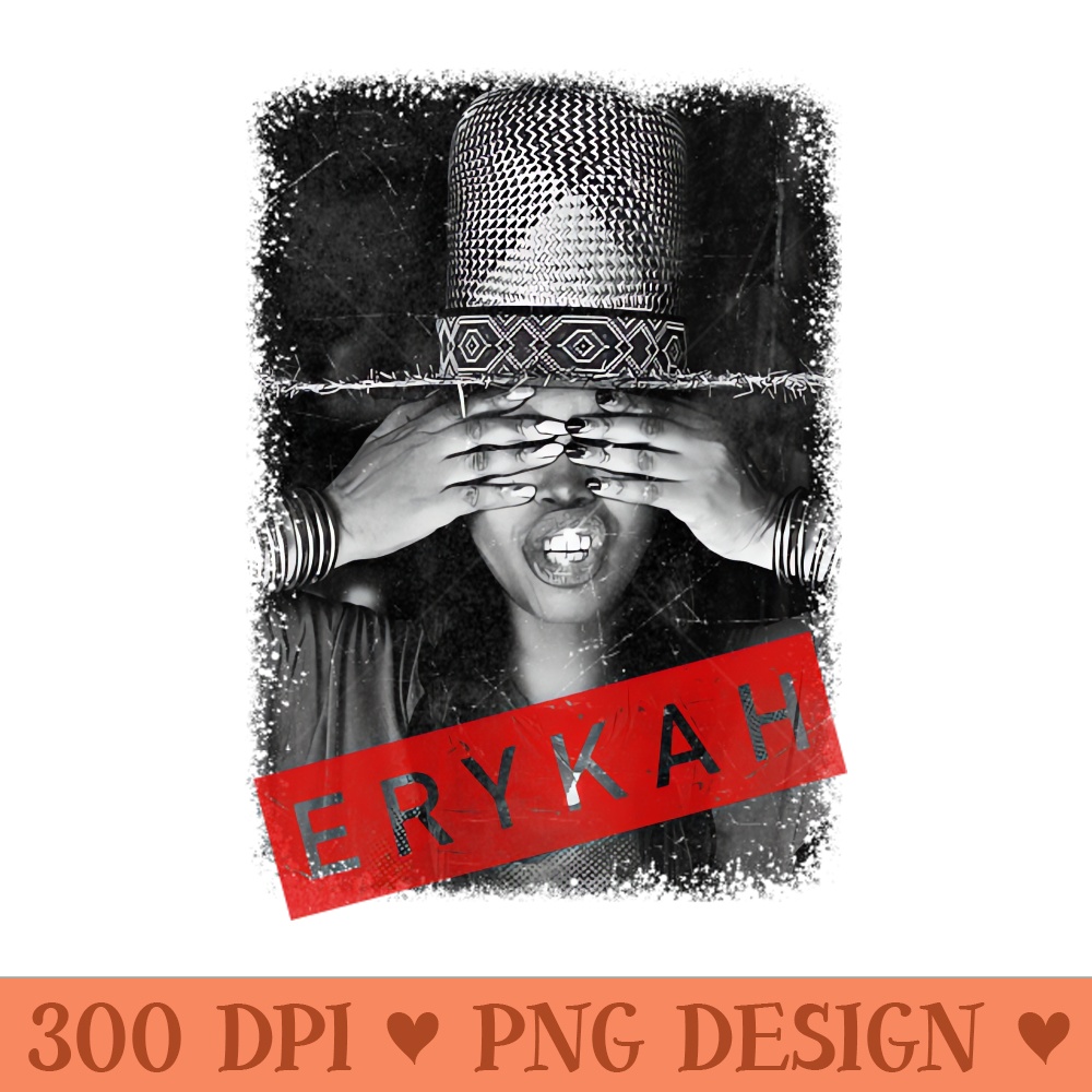 Erykah Badu Distressed - PNG Graphics | Inspire Uplift
