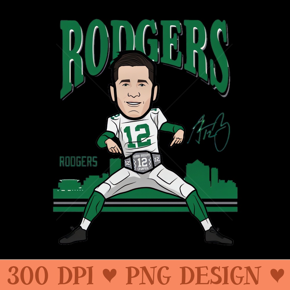 Aaron Rodgers Green Bay Toon - Sublimation printables PNG do | Inspire ...